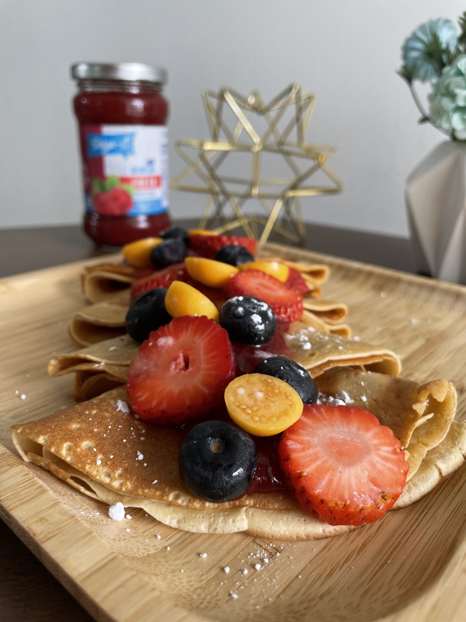 Crepas de Wildberries con Mermelada de Fresa | Delga-C